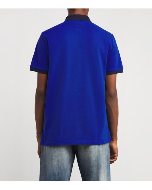 Polo Ralph Lauren Cotton Mesh Classic-Fit Racing Polo Shirt in Blue for Men | Lyst