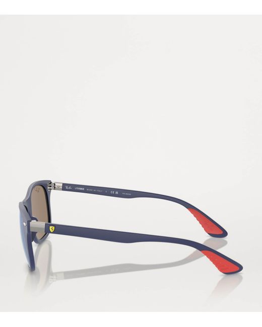 Ray-Ban X Scuderia Ferrari Rb4607M Sunglasses in Blue | Lyst UK