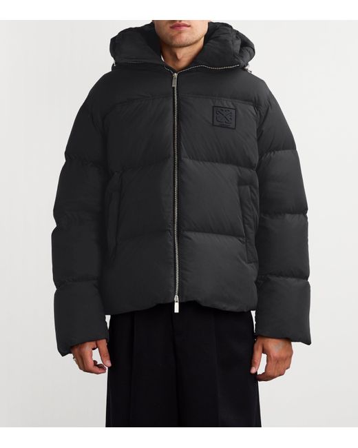 Off-White c/o Virgil Abloh Off- Down Arrow-Patch Puffer Jacket in Black for Men | Lyst UK
