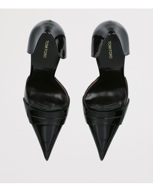 Tom Ford Leather Eva D'Orsay Pumps 105 in Black | Lyst UK