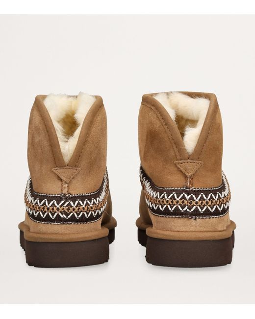 UGG Classic Mini Crescent Boots in Brown | Lyst