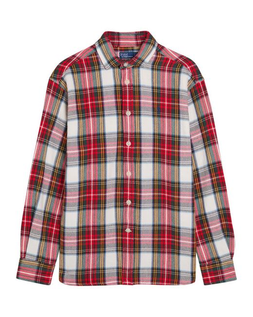 Polo Ralph Lauren Plaid Cotton Shirt in Red | Lyst UK