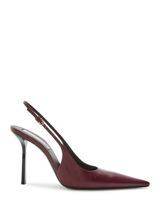 Victoria Beckham 100 Leather Slingback Pumps in Brown | Lyst UK