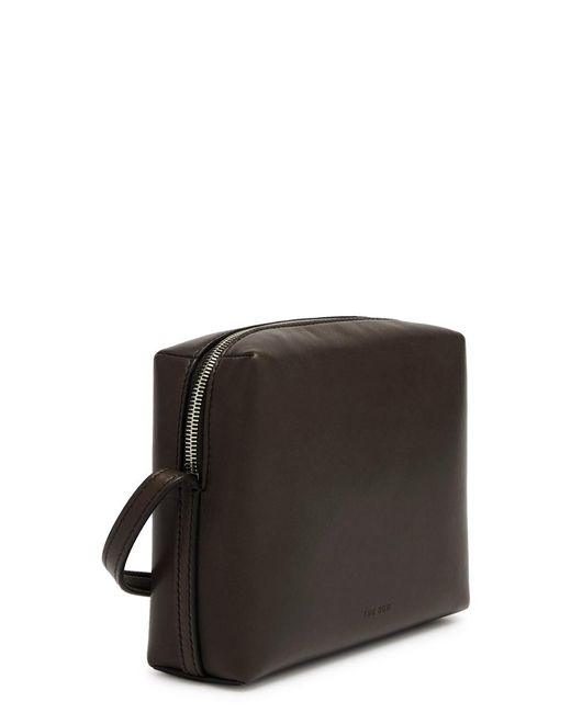 The Row Regent Leather Cross-Body Bag in Black | Lyst