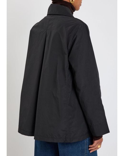 Eileen Fisher Double-Breasted Shell Trench Jacket in Black | Lyst UK