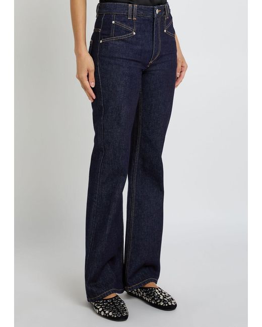 Isabel Marant Belvia Straight-Leg Jeans in Blue | Lyst UK