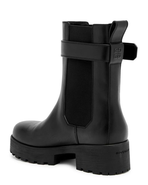 Givenchy Voyou Leather Chelsea Boots in Black | Lyst