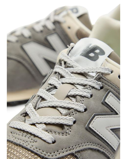 New Balance 574 Panelled Mesh-Knit Sneakers in White for Men | Lyst UK