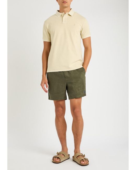 Polo Ralph Lauren Prepster Logo-Embroidered Linen Shorts in Green for ...