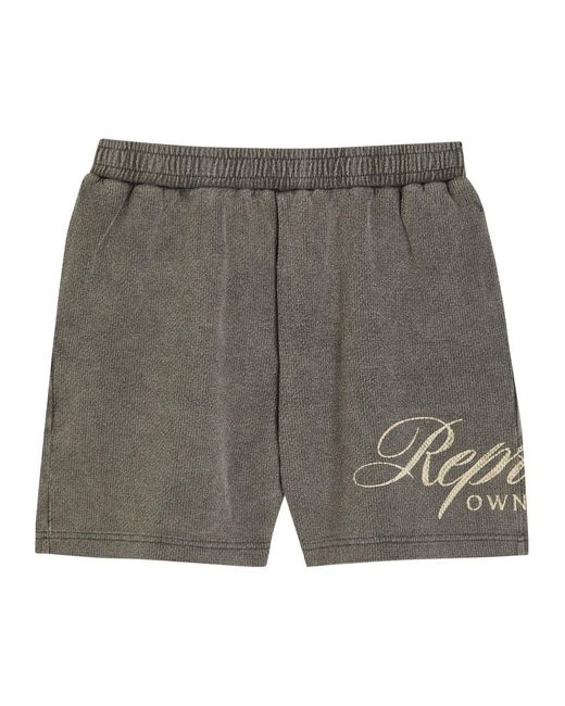 Represent Owners Club Script Cotton-Mesh Shorts in Grey for Men | Lyst UK