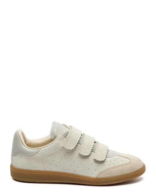 Isabel Marant Beth Panelled Suede Sneakers in White | Lyst