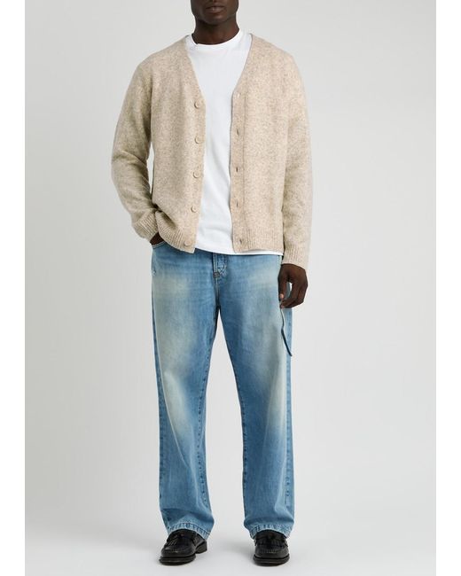 NN07 John Wool-Blend Cardigan in Natural for Men | Lyst