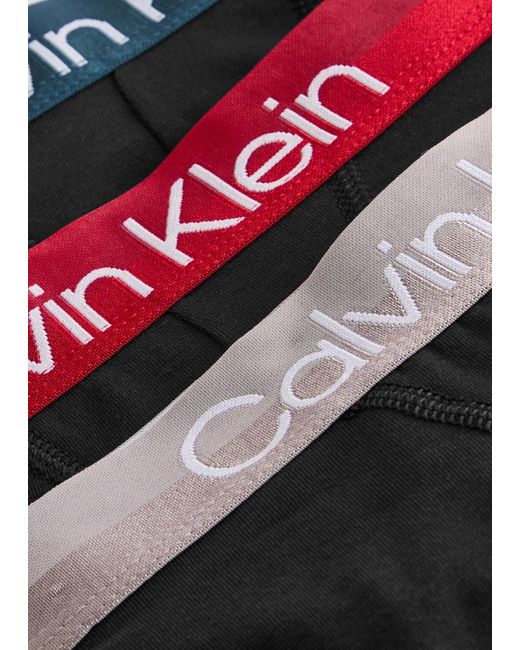 Calvin Klein Modern Structure Stretch-Jersey Trunks in Black for Men ...