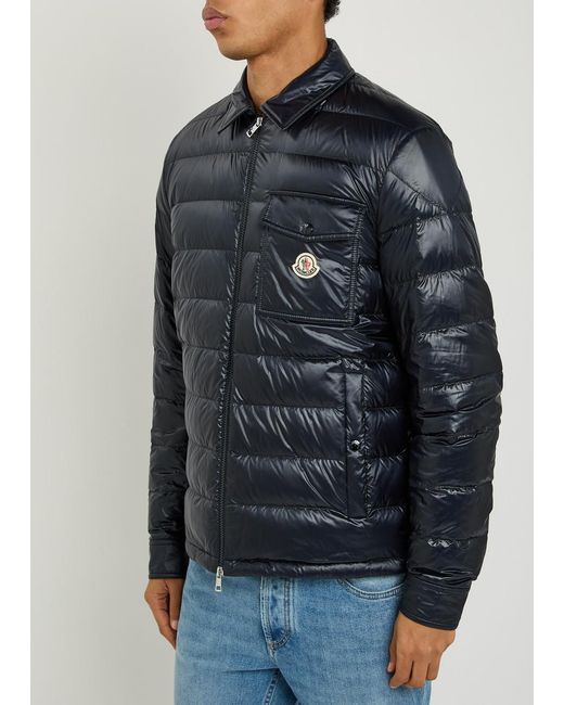 Moncler Mourillion Logo Shell Jacket in Black for Men | Lyst UK