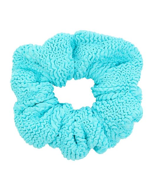Hunza G Seersucker Scrunchie in Blue | Lyst UK