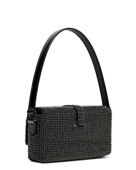 Self-Portrait Bow Crystal-Embellished Top Handle Bag in Black | Lyst