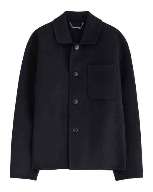 Percival Wool Overshirt in Black for Men | Lyst
