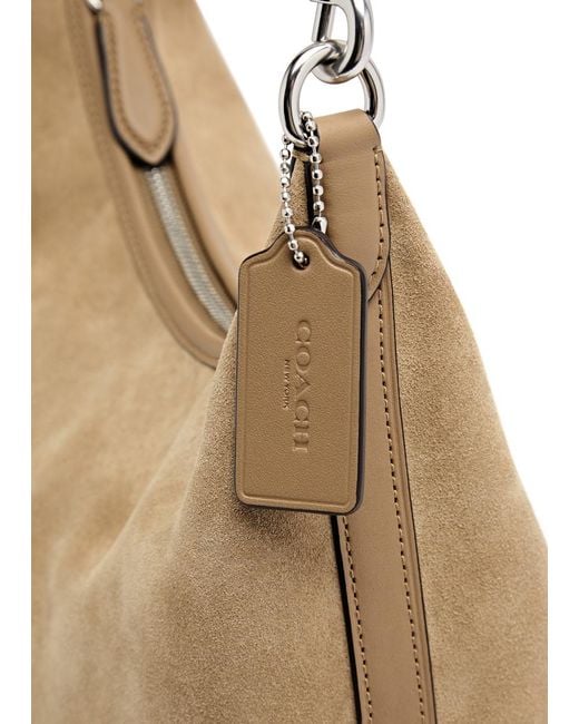 COACH Juliet Suede Shoulder Bag in Brown | Lyst