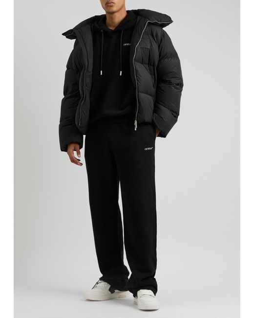 Off-White c/o Virgil Abloh Off- Logo Quilted Matte Shell Coat in Black ...