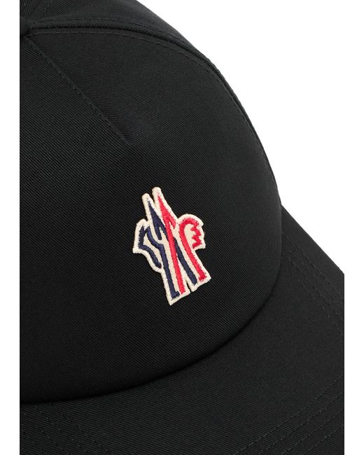 Moncler Day-Namic Logo-Embroidered Cotton Cap in Black for Men | Lyst