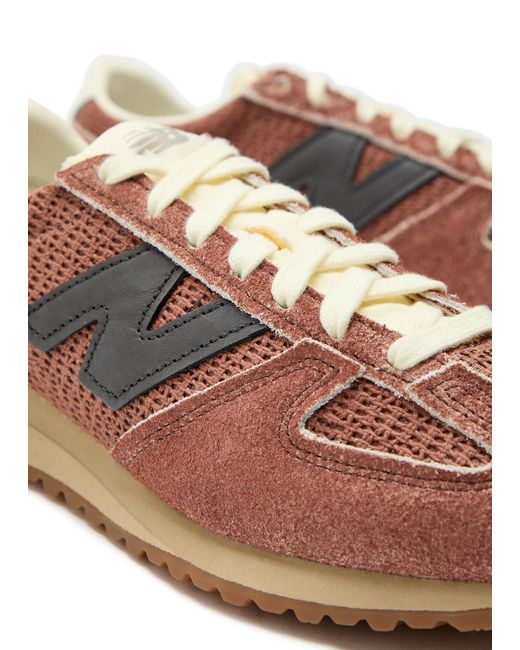 New Balance 471 Panelled Knit Sneakers in Brown | Lyst UK