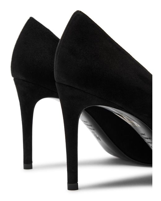 Stuart Weitzman Stuart Power 85 Suede Pumps in Black | Lyst