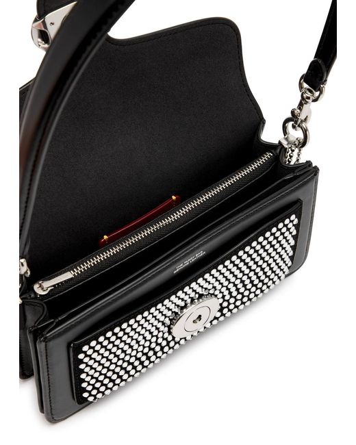 COACH Tabby 20 Crystal-Embellished Leather Cross-Body Bag in Black | Lyst