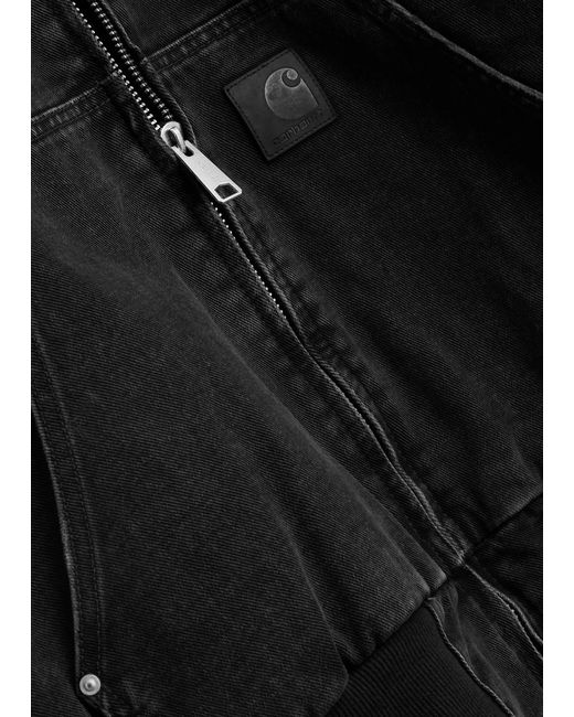 Carhartt Og Active Rivet Hooded Denim Jacket in Black for Men | Lyst
