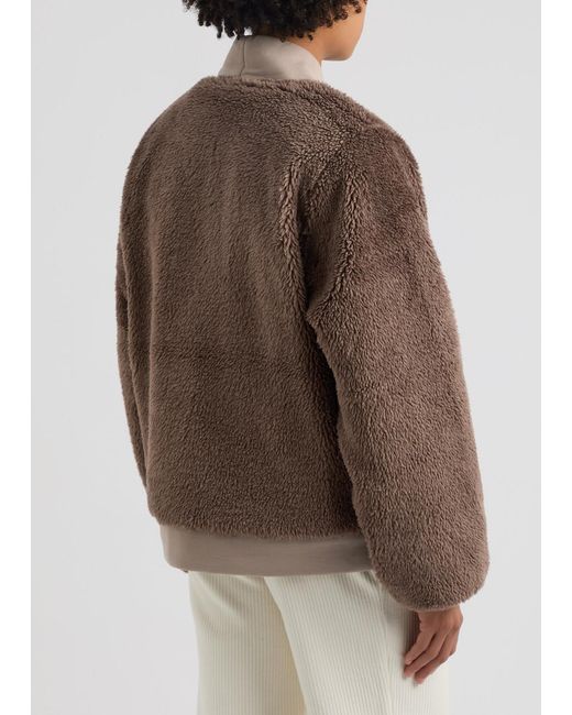 Varley Joanna Reversible Fleece And Nylon Jacket in Brown | Lyst