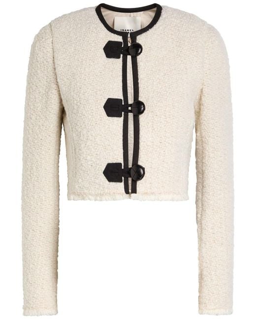 Isabel Marant Gradilia Bouclé Jacket in Natural | Lyst UK