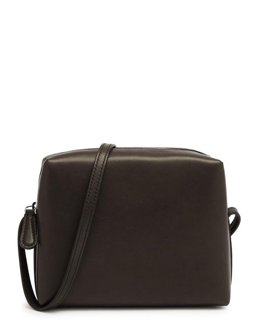 The Row Regent Leather Cross-Body Bag in Black | Lyst
