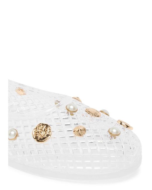 Ancient Greek Sandals Iro Embellished Rubber Ballet Flats in White | Lyst