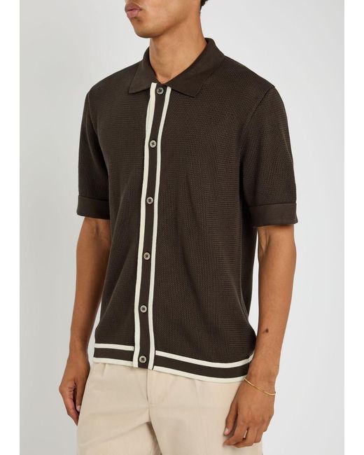 CHE George Open-Knit Shirt in Black for Men | Lyst UK