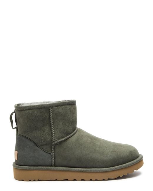 UGG Classic Mini Regenerate Suede Ankle Boots, Boots, in Green | Lyst