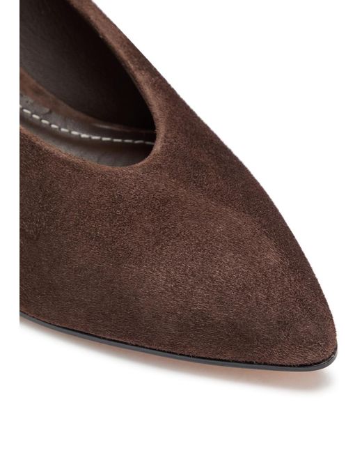 Bally Aline 55 Suede Pumps in Brown | Lyst UK