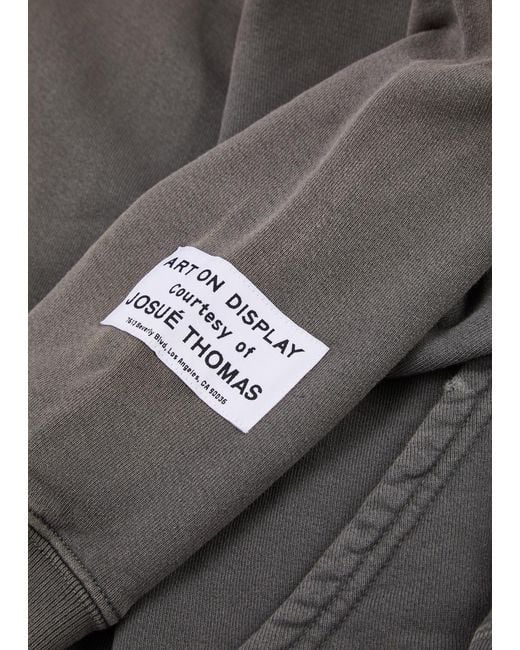 GALLERY DEPT. 90s Recycle Hooded Cotton Sweatshirt in Gray GALLERY DEPT. 90s Recycle Hooded Cotton Sweatshirt in Gray