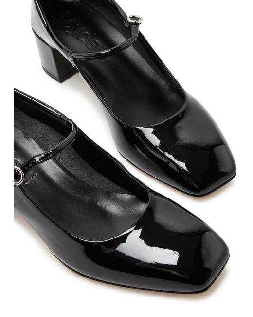 Aeyde Aline Mary Jane 45 Patent Leather Pumps in Black | Lyst UK