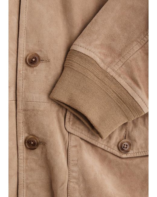 Polo Ralph Lauren Panelled Suede Jacket in Brown for Men | Lyst UK