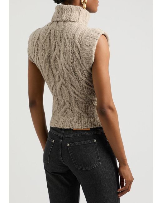 KNWLS Cable-Knit Alpaca-Blend Vest in Natural | Lyst