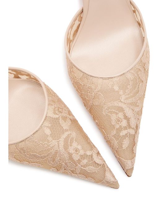 Christian Louboutin Kate Max O Sling Lace 85 Leather Pumps in Pink ...