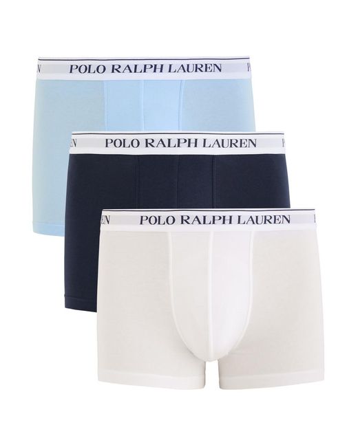 Polo Ralph Lauren Logo-Jacquard Stretch-Cotton Trunks in White for Men ...