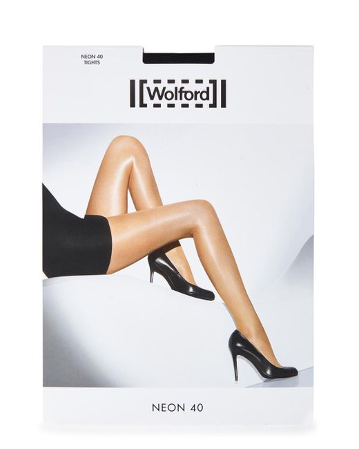 Wolford Neon 40 Denier High-gloss Tights in White | Lyst
