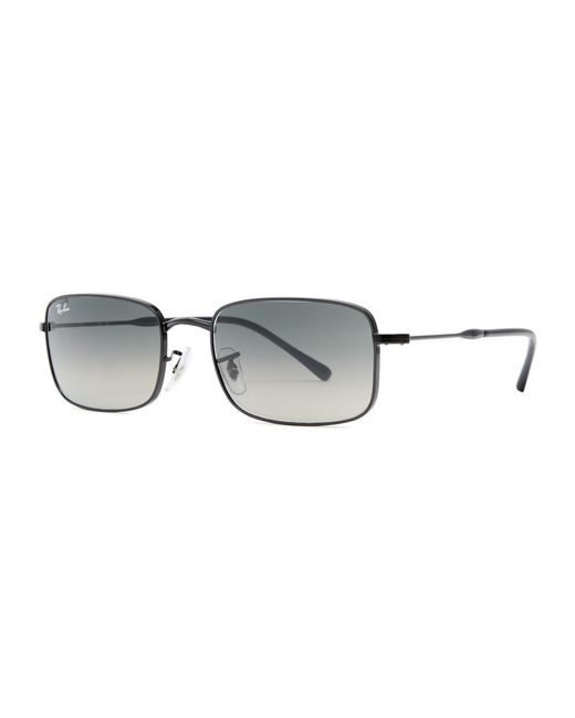 Ray-Ban Rectangle-Frame Sunglasses in Black for Men | Lyst UK
