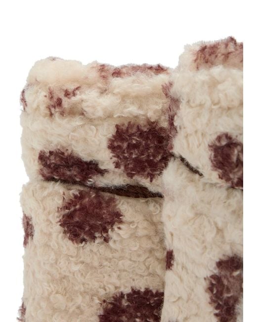 Moon Boot Icon Curly Cow-Print Faux Fur Ankle Snow Boots in Brown | Lyst UK