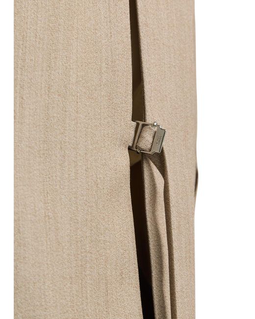 Ami Paris Slit-Back Double-Breasted Wool Blazer in Natural for Men | Lyst