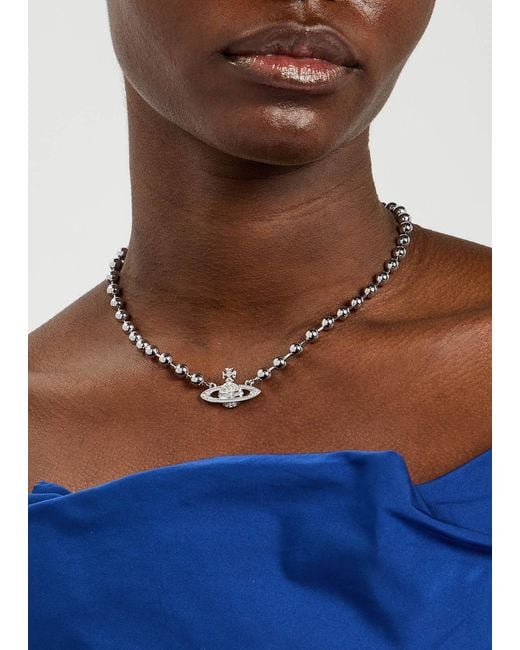 Vivienne Westwood Thames Mini Bas Relief Orb Necklace in Metallic | Lyst UK