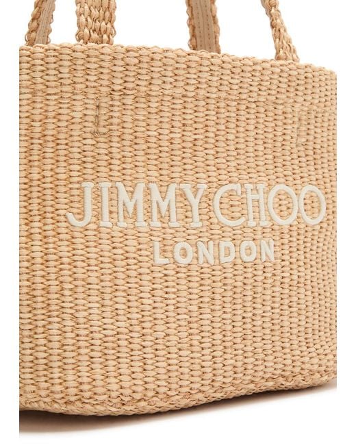 Jimmy Choo Beach Mini Raffia Tote in Natural | Lyst