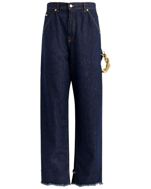 DARKPARK Lisa Chain-Embellished Wide-Leg Jeans in Blue | Lyst