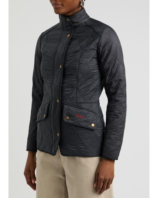 Barbour Cavalry Polarquilt Quilted Shell Jacket in Black | Lyst UK