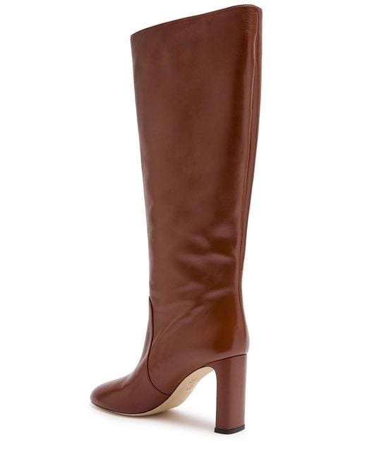 Stuart Weitzman Babette Tubo 85 Leather Knee-High Boots in Brown | Lyst UK